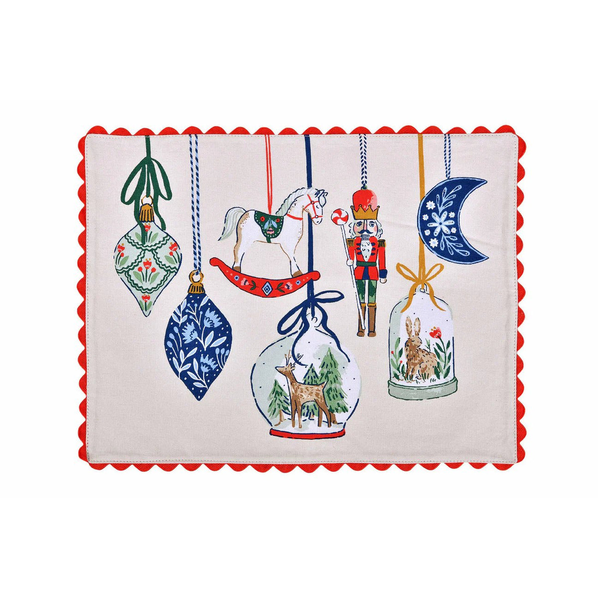 Christmas Ornaments Cotton Placemats - 2 Pack – Angela Reed