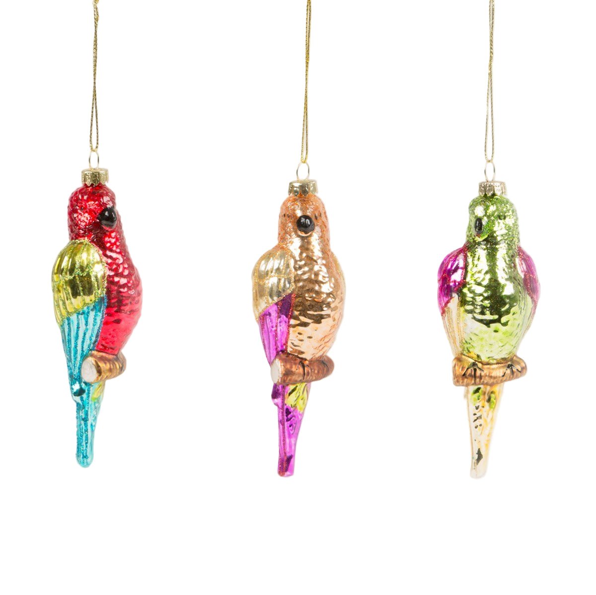 Colourful Parrot Shaped Bauble Assorted – Angela Reed