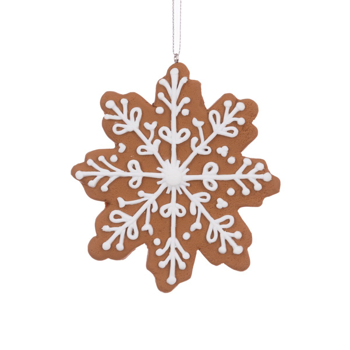 Gingerbread Snowflake Hanger – Faux Christmas Decoration – Angela Reed