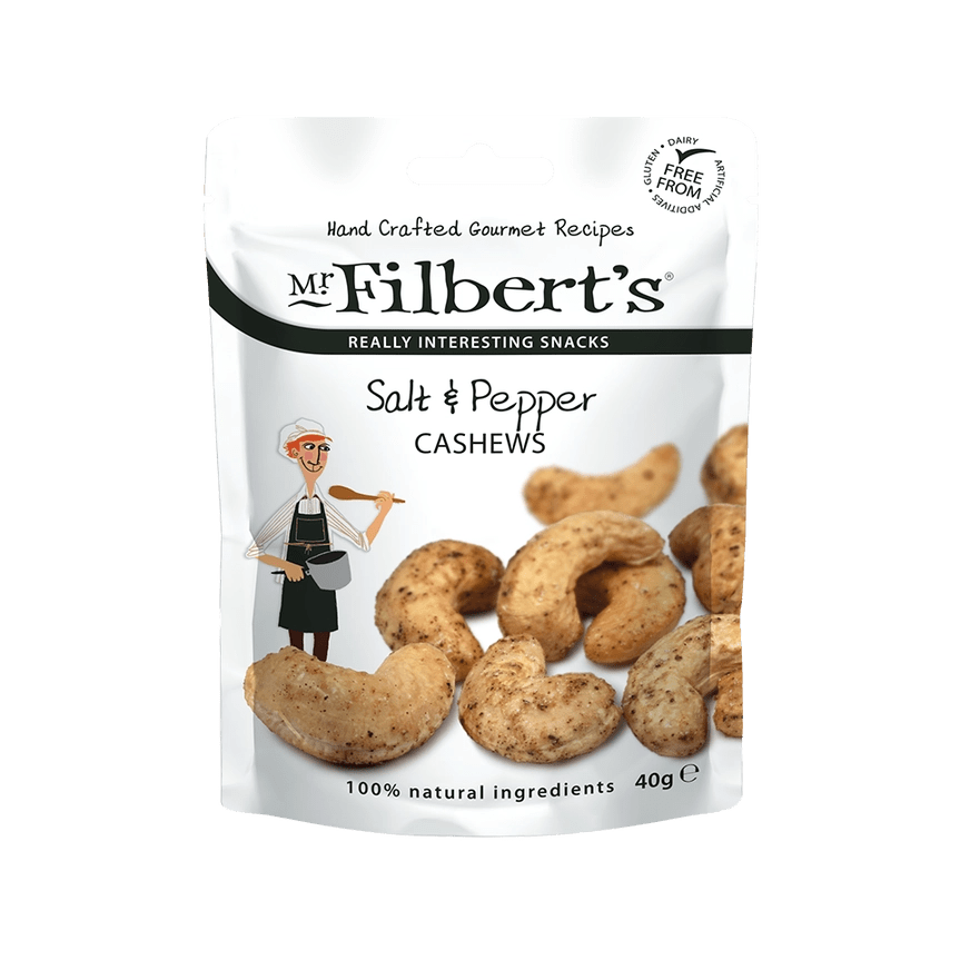 Mr Filberts Salt & Pepper Cashews 40g – Angela Reed