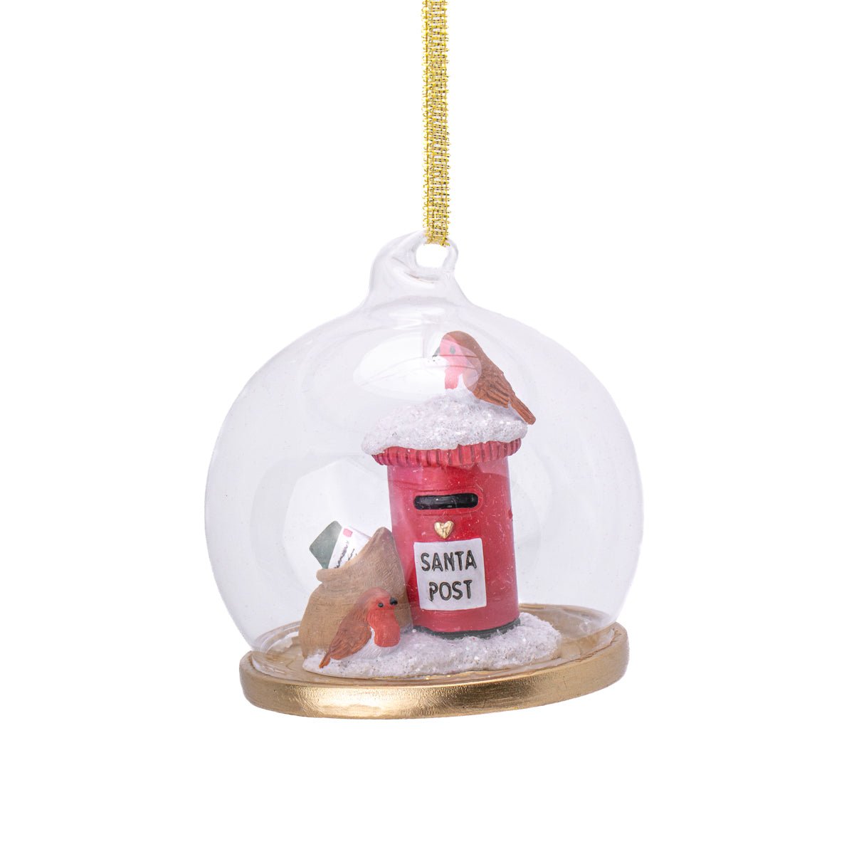 Santa Post Box Dome Bauble | Festive Holiday Ornament – Angela Reed