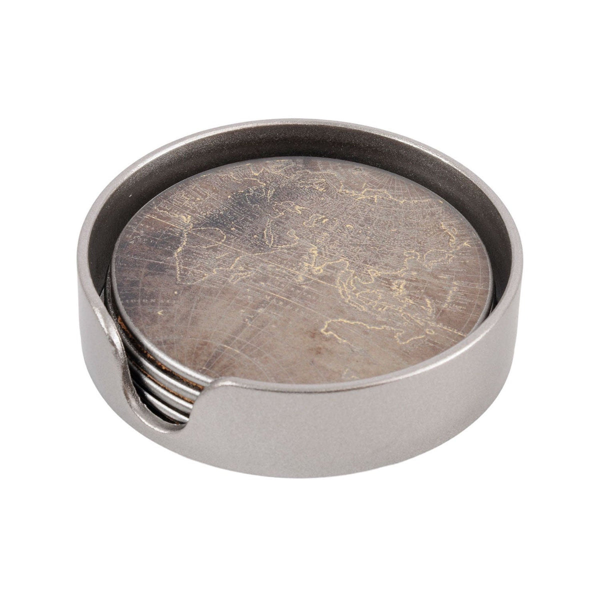 Antique Gold Set of 4 Atlas Coasters – Angela Reed