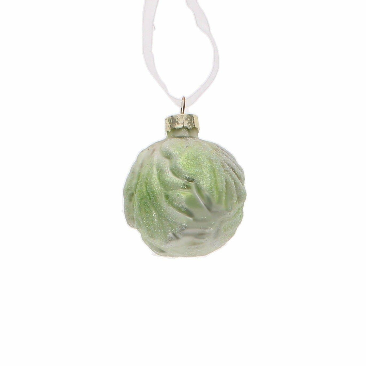 Brussel Sprout Glitter Bauble – Angela Reed
