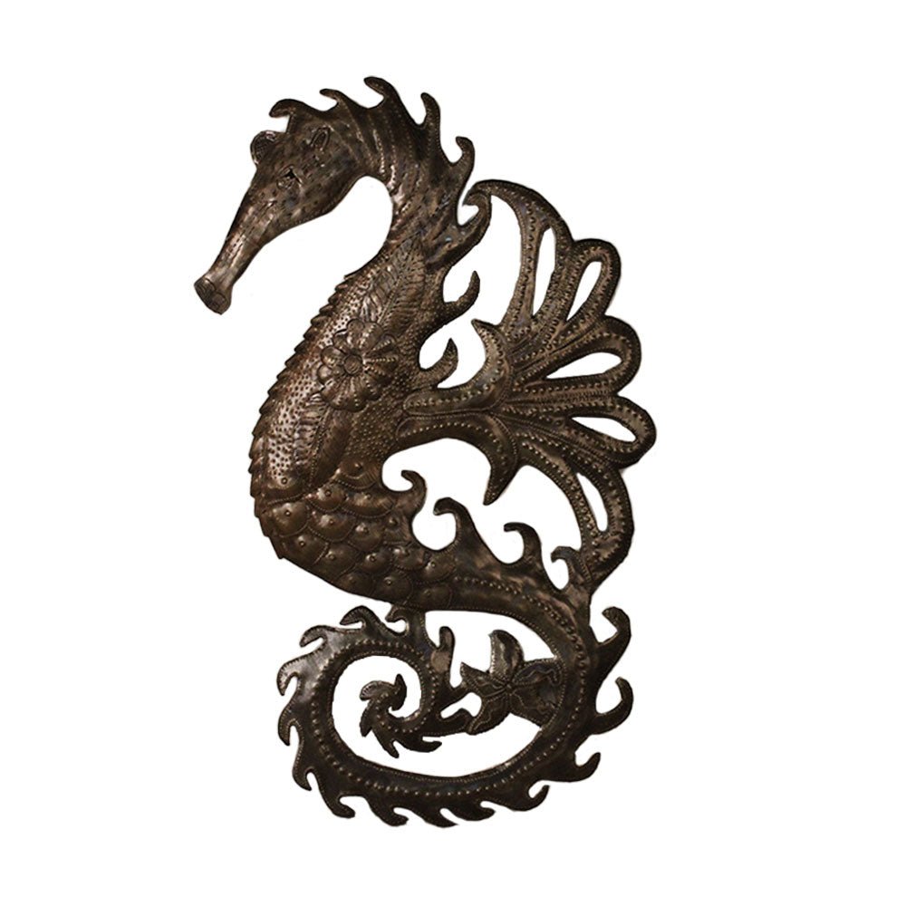 Haitian Metal Wall Art, Flying Seahorse – Angela Reed