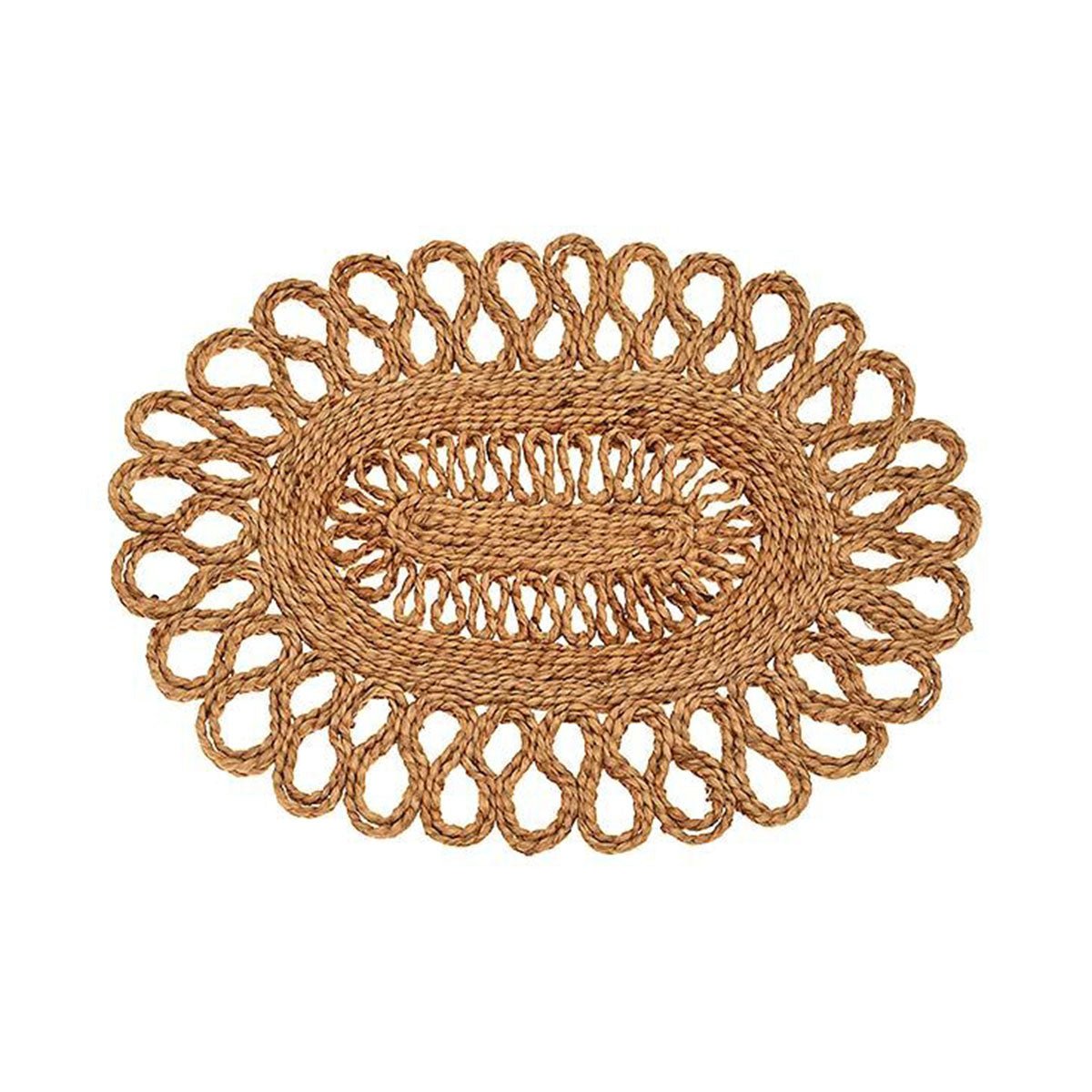 Large Looped Jute Placemat, Natural – Angela Reed