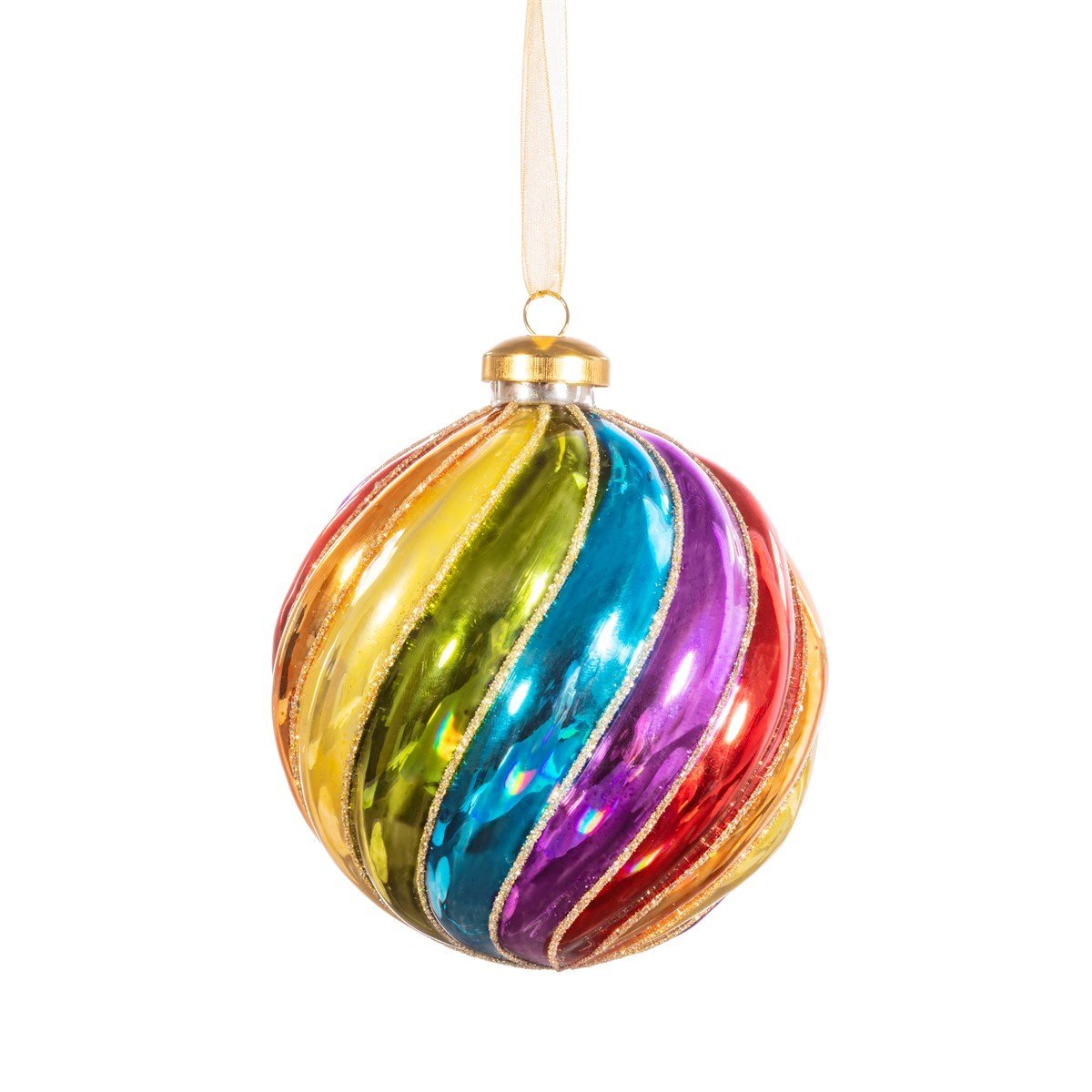 Spiral Rainbow Bauble – Angela Reed